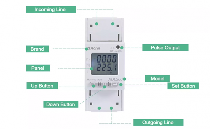 Acrel ADL200 single phase din rail เมตรแรงดันไฟฟ้าและ current เมตร ... Acrel ADL200 single phase din rail เมตรแรงดันไฟฟ้าและ current เมตร ...